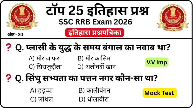 History Questions Practice Set: For SSC GD, MTS, RRB And all ...