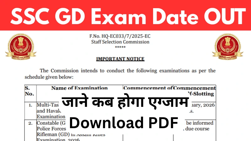 SSC GD Constable [25487 Posts] Exam Date OUT, Check Official Exam ...